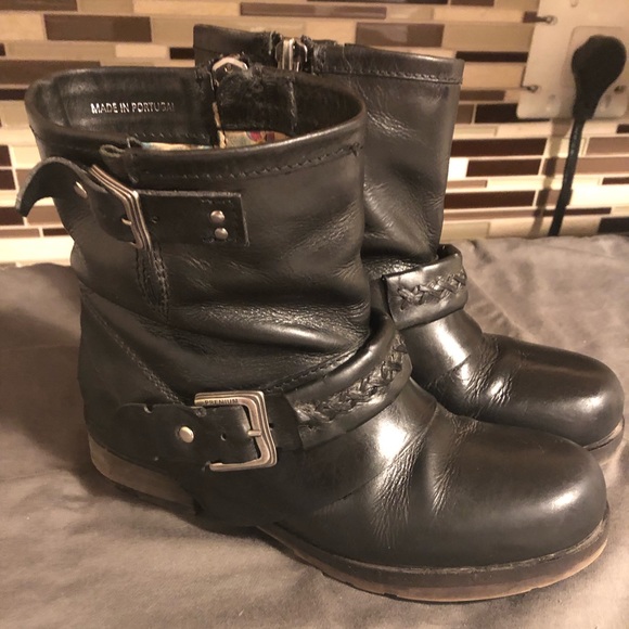 Felmini | Shoes | Felmini Black Moto Booties Excellent Condition | Poshmark